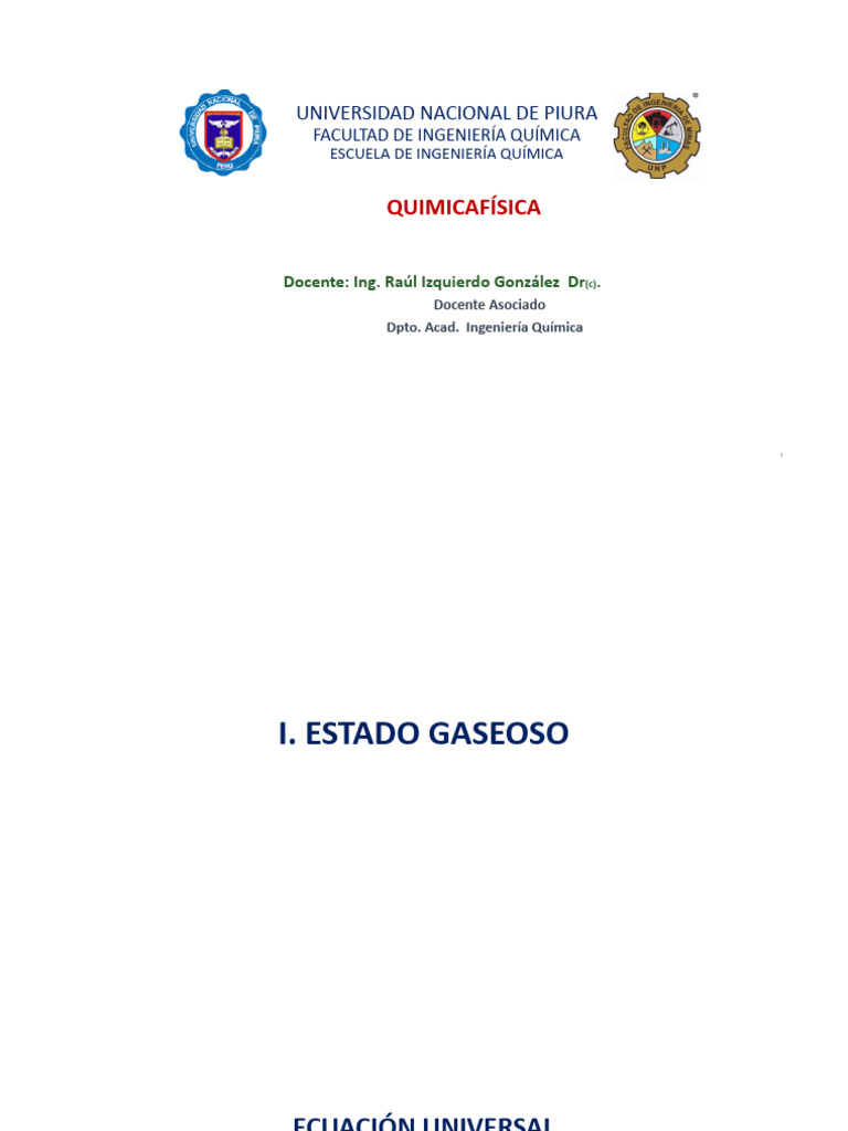 Clase 3 - Estado Gaseoso - Ec Universal G | PDF