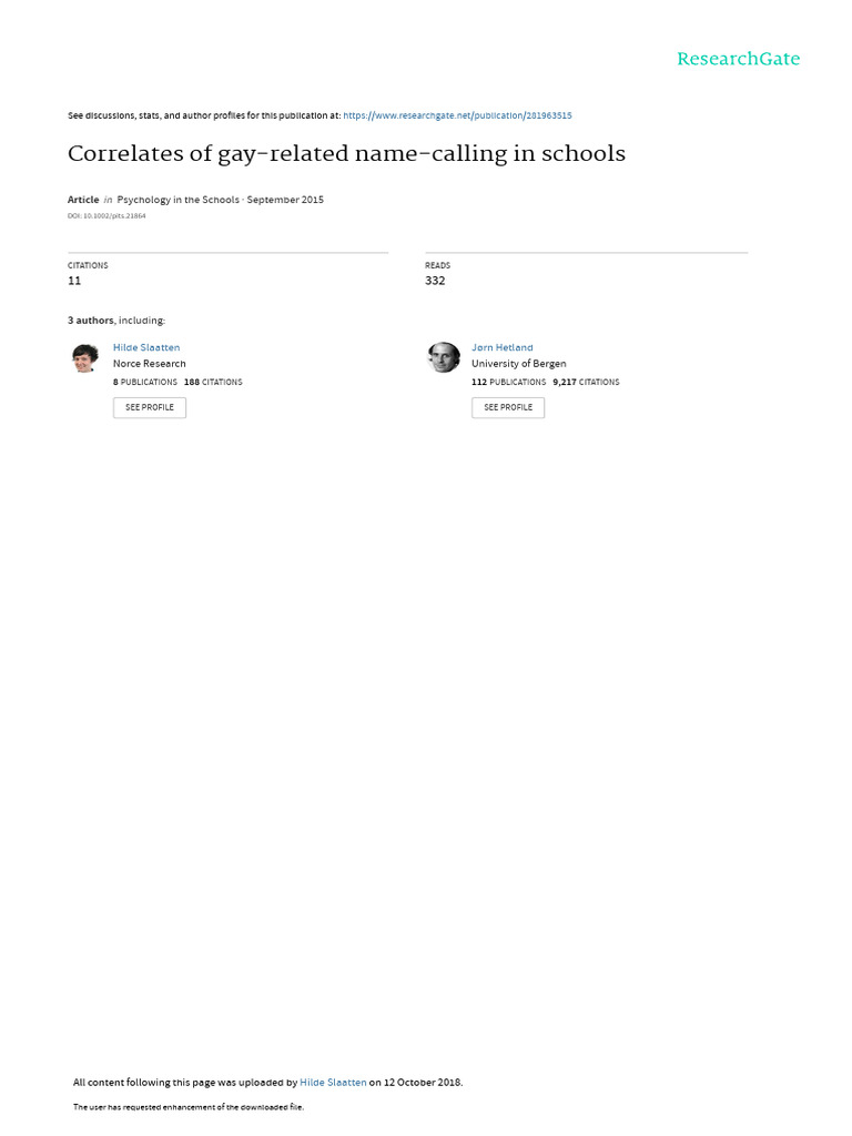 Slaatten Hetland Anderssen 2015 | PDF | Attitude (Psychology) | Statistics