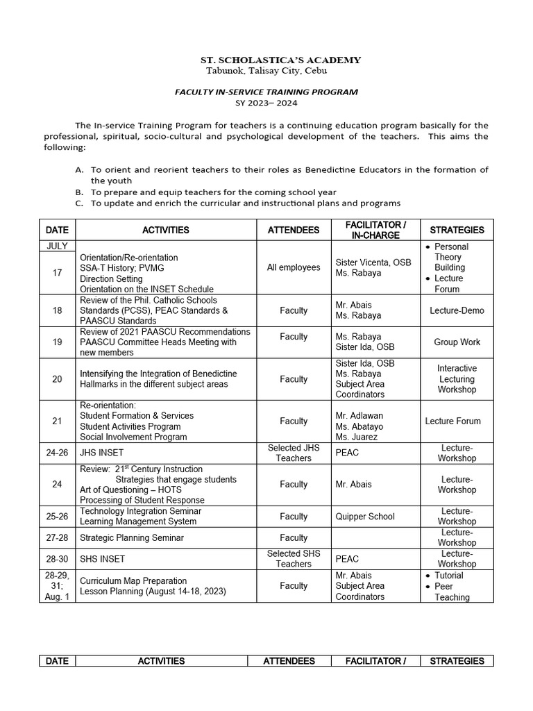 Inset 2023 | PDF | Lecture | Human Communication