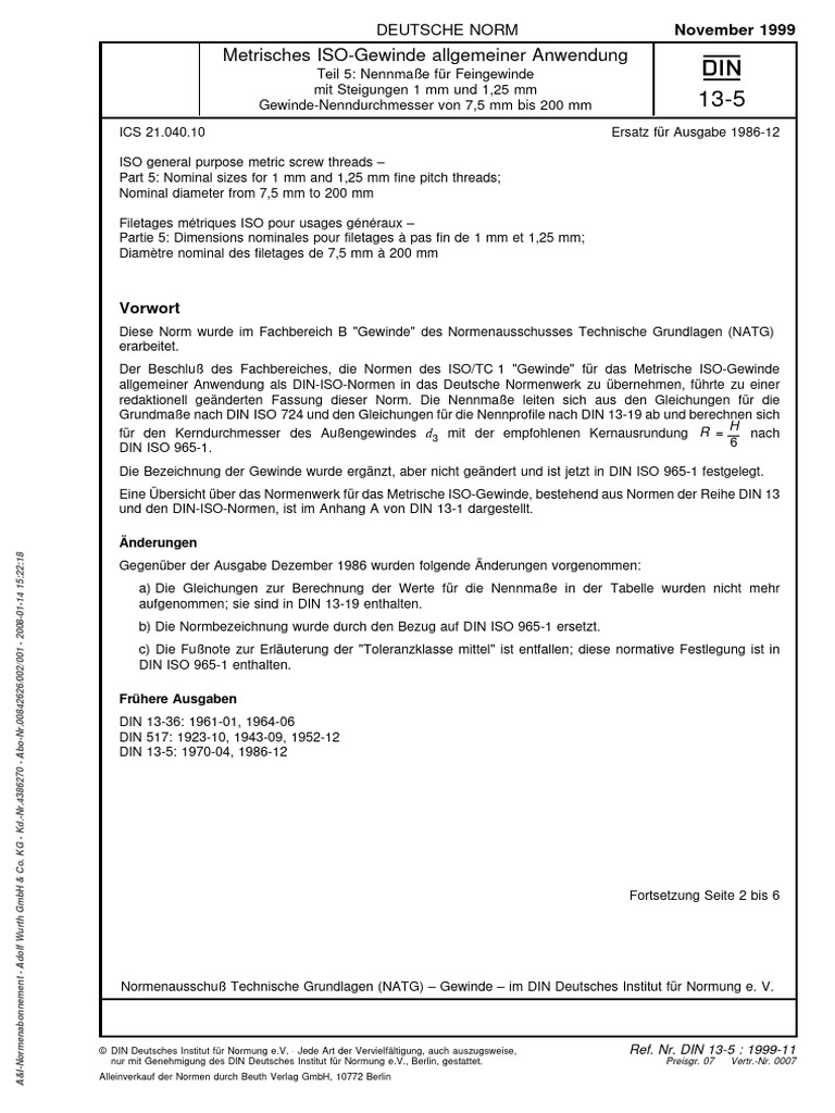 Din 13-5 | PDF