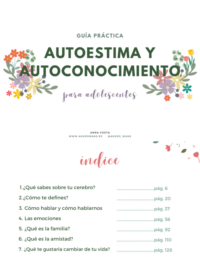 BLANCO - Guía Autoestima y Autoconocimiento CAST | PDF | Cerebro | Las ...