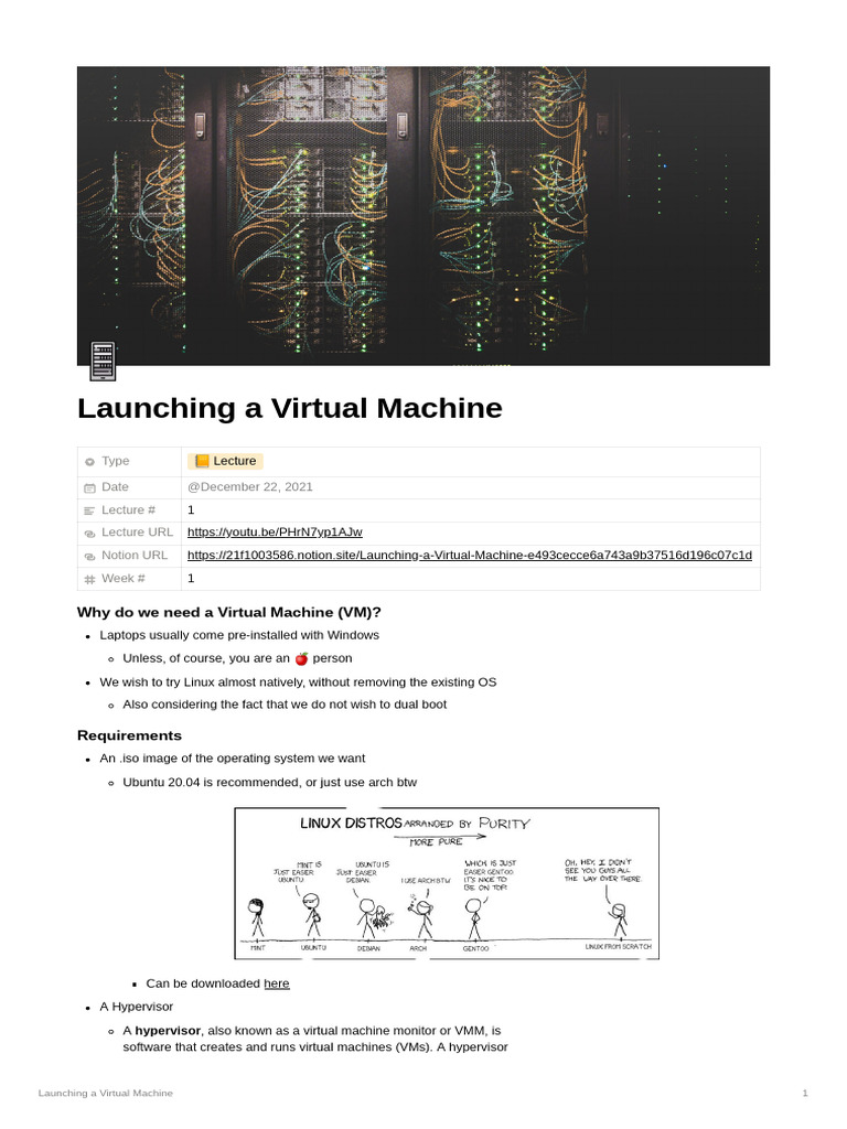 1 1 Launching A Virtual Machine | PDF