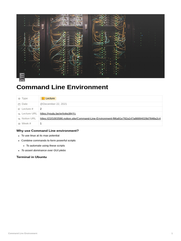 1 2 Command Line Environment | PDF | Command Line Interface | Directory ...
