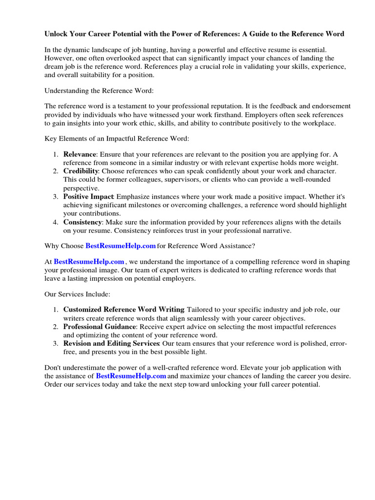 Reference Word | PDF