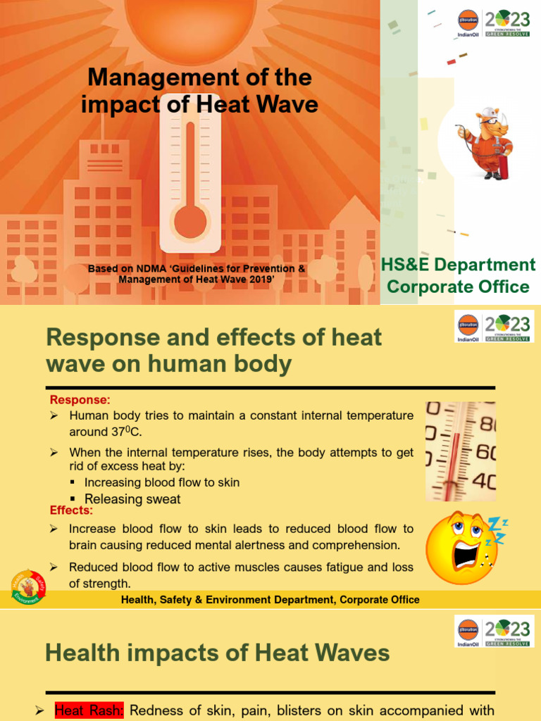 Guidelines For Managing The Impact of Heatwave | PDF | Hyperthermia | Clinical Medicine