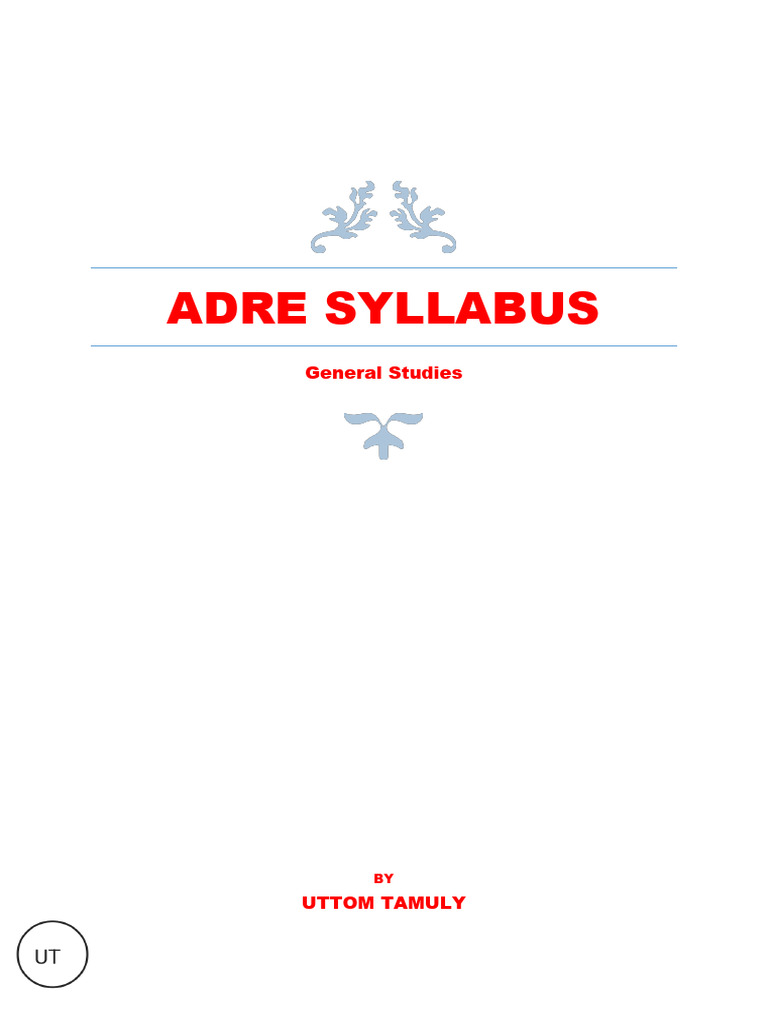 Complete Syllabus For General Studies (ADRE) | PDF
