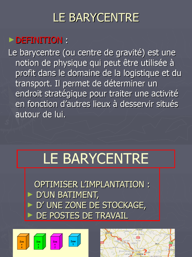 Méthode du Barycentre en Logistique | PDF | Logistique | Entrepôt