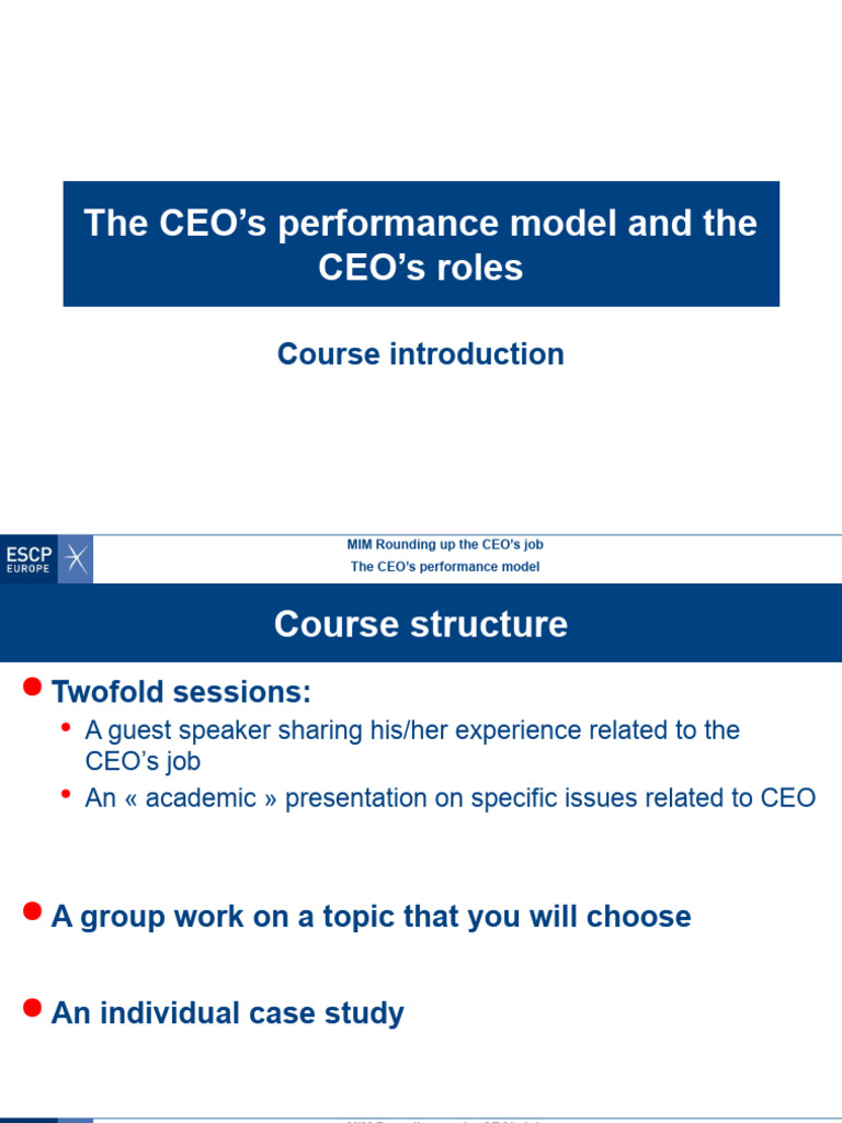 CEO Introduction Complete 2021 | PDF | Chief Executive Officer ...