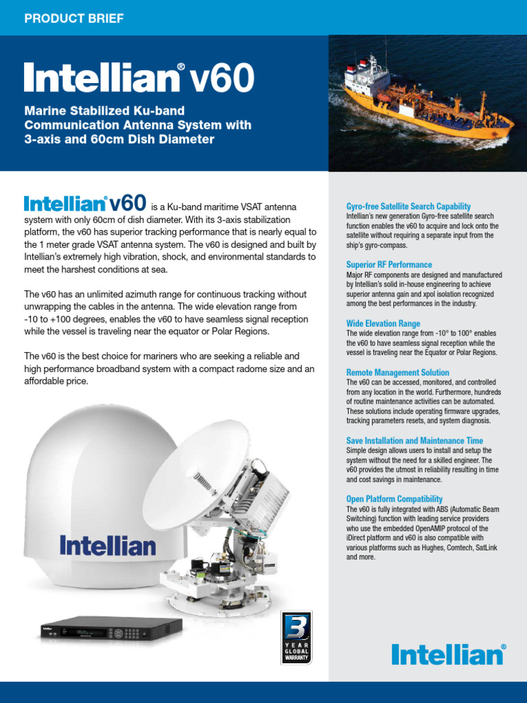 Intellian-V60 Marine Antenna | PDF | Very Small Aperture Terminal ...