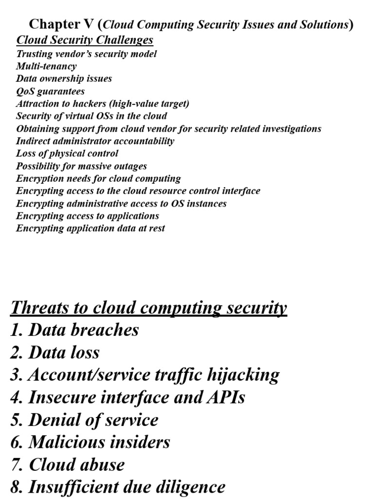 CHAP - V (Cloud Computing) | PDF | Cloud Computing | Computer Security