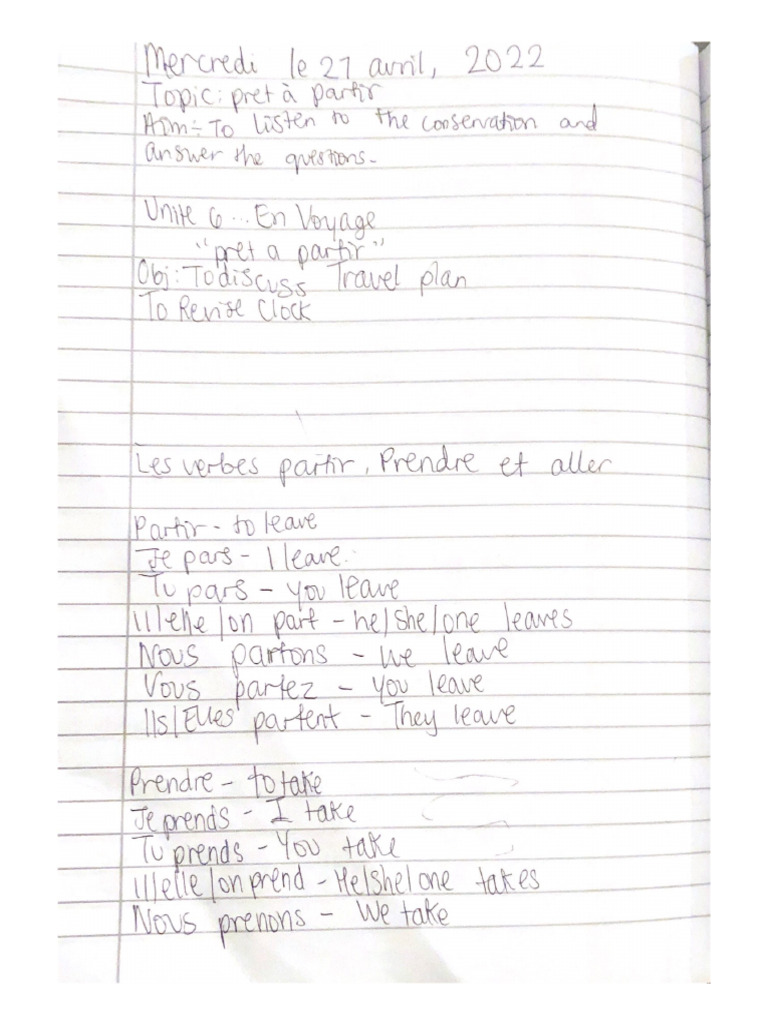 French Notes April - May | PDF