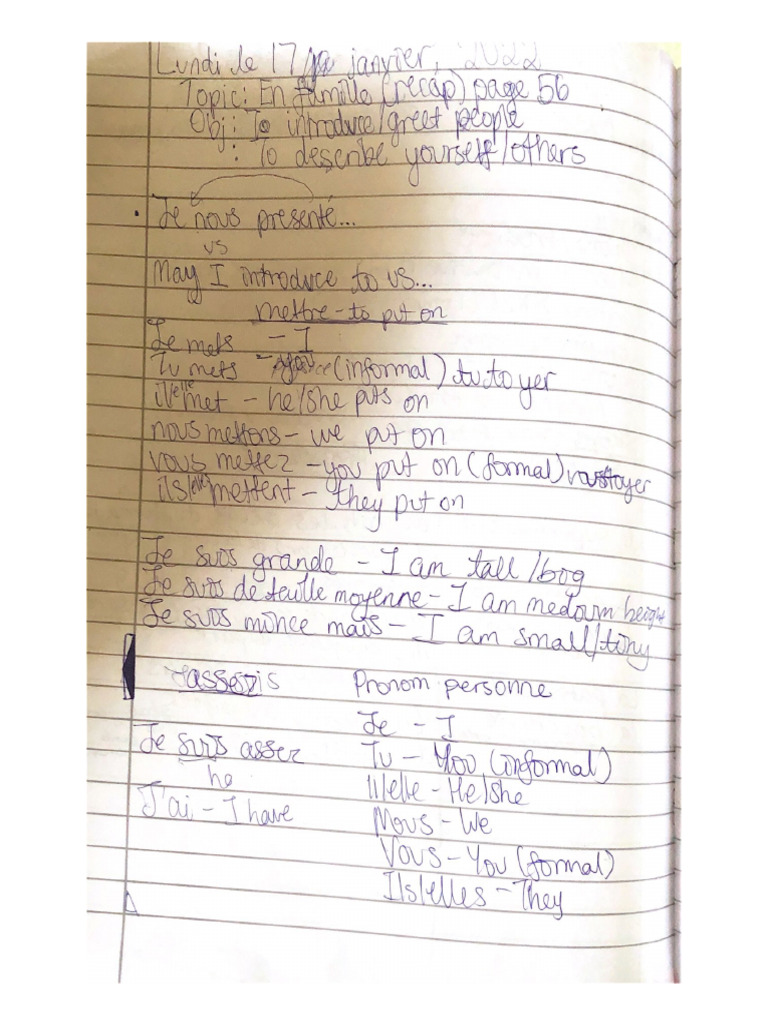 French Note January - February | PDF