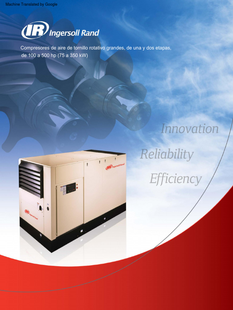 Large Rotary Screw Compressors 75 350 KW | PDF | Uso eficiente de ...