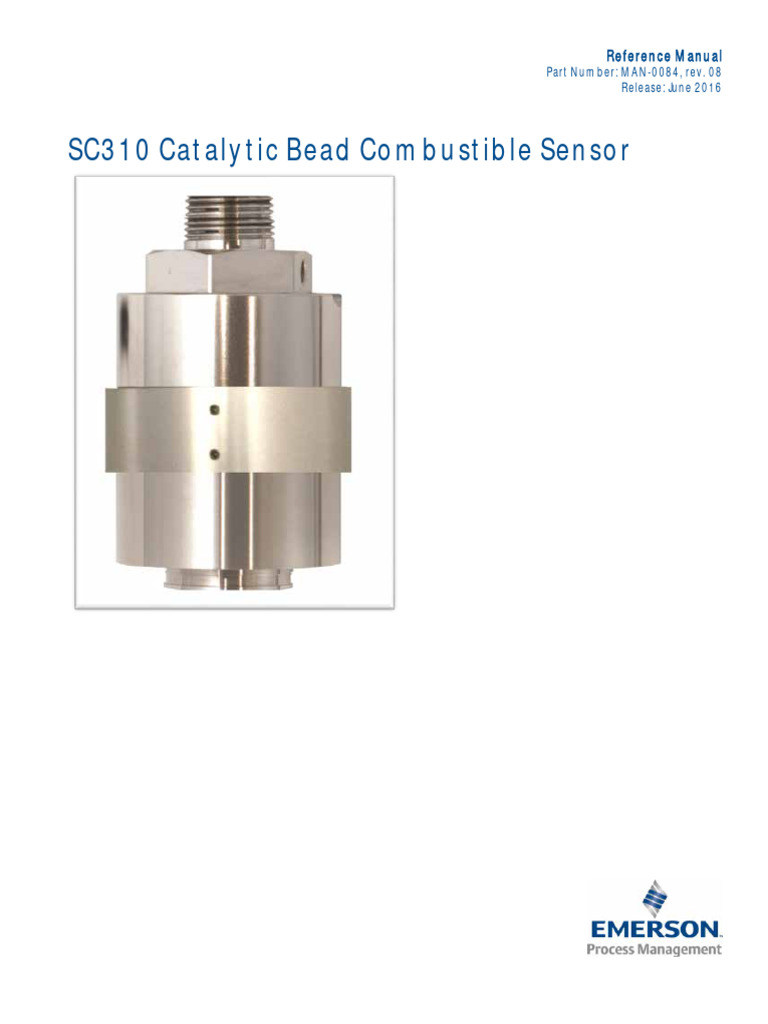 Manual sc310 Catalytic Bead Combustible Gas Sensor Rosemount en 71606 ...