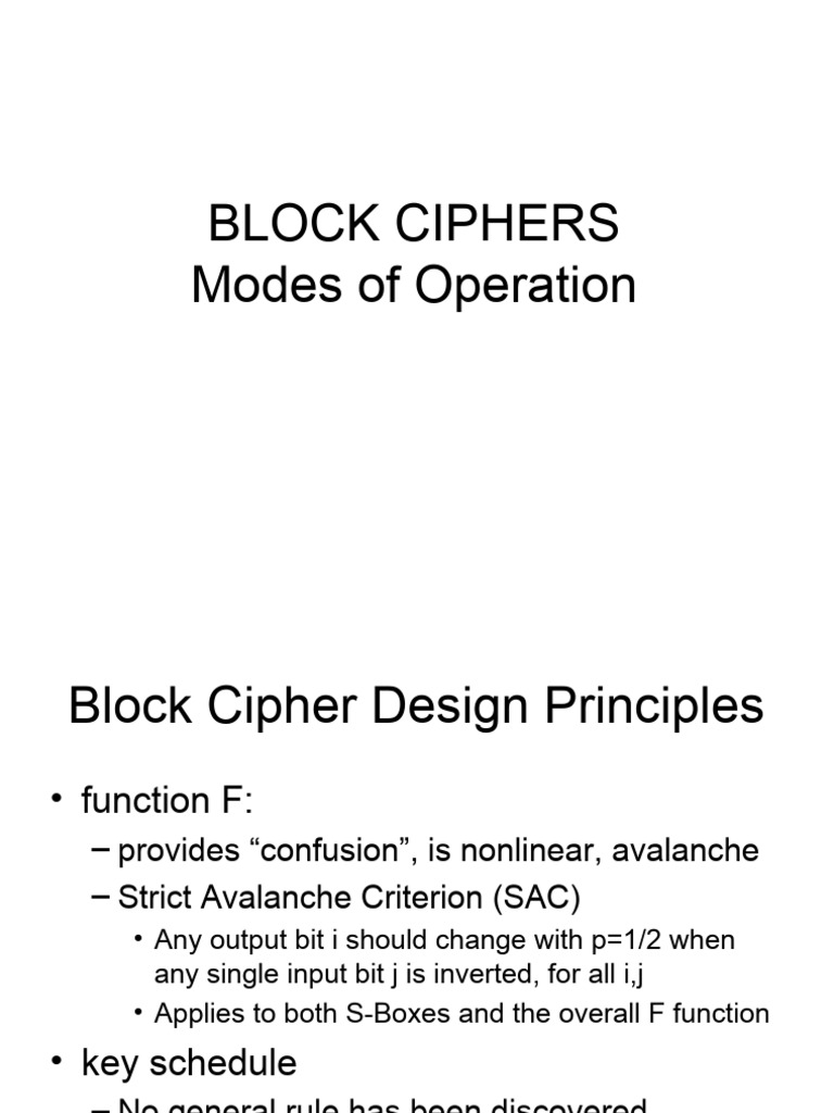 6 Block Cipher Modes Of Operation Pdf Cryptography Secure Communication