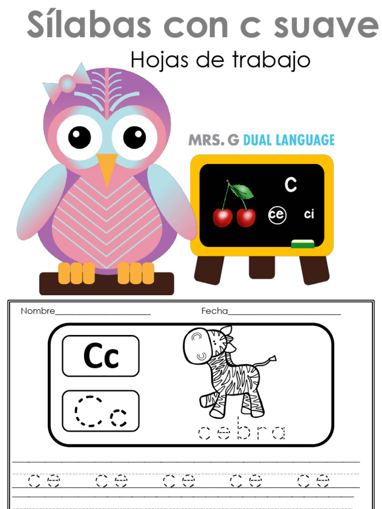 Sílabas Con La Letra C Suave | PDF | Hogar, jardinería y bricolaje