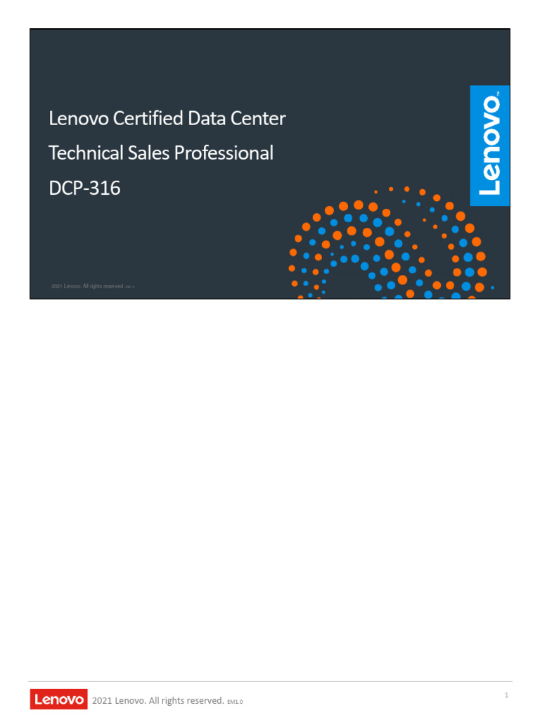 DCP316EM TechnicalSales Guide | PDF | Cloud Computing | Supply Chain