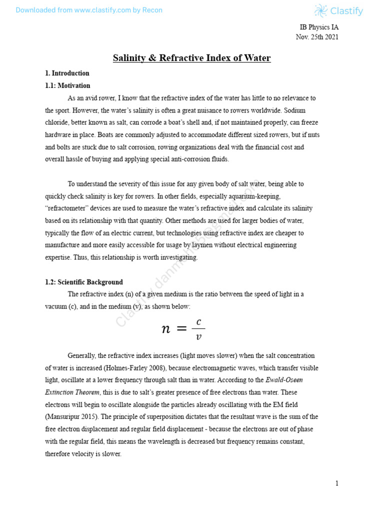 How does the refractive index of water vary with its salinity_ (1 ...