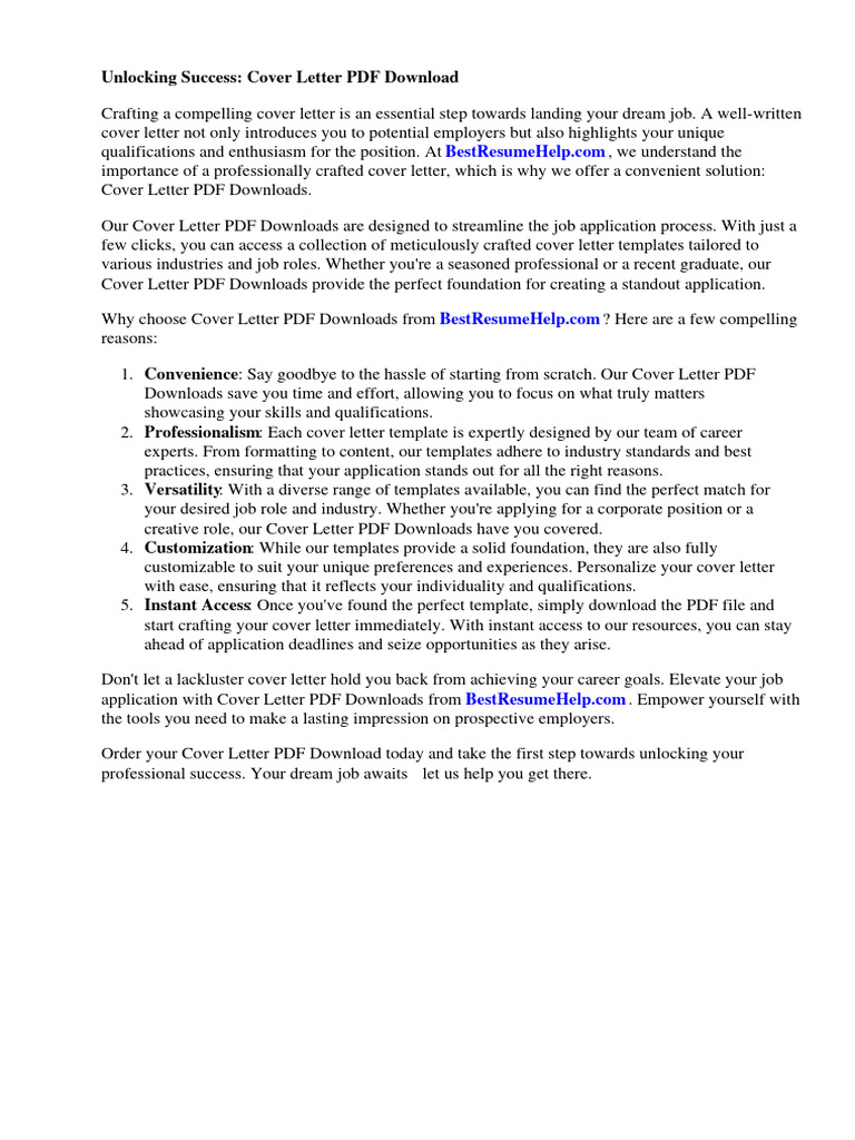 Cover Letter Pdf Download Download Free Pdf Résumé Http Cookie