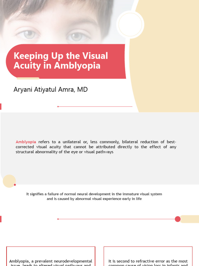 Advances in Amblyopia Treatment | PDF | Visual Acuity | Medical Specialties