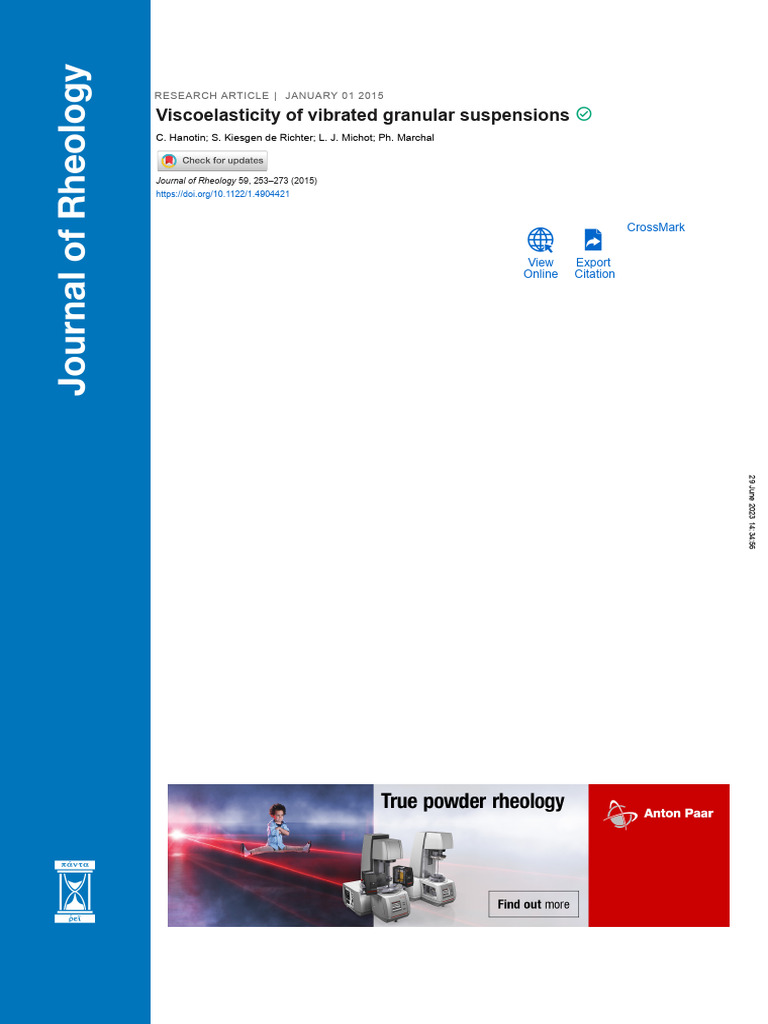 5 - Hanotin 2015 - Viscoelasticity of Vibrated Granular Suspensions ...