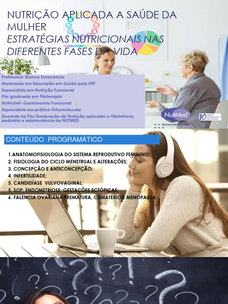 Slides Curso Saúde Da Mulher Pdf Hormônio Luteinizante Estrogênio