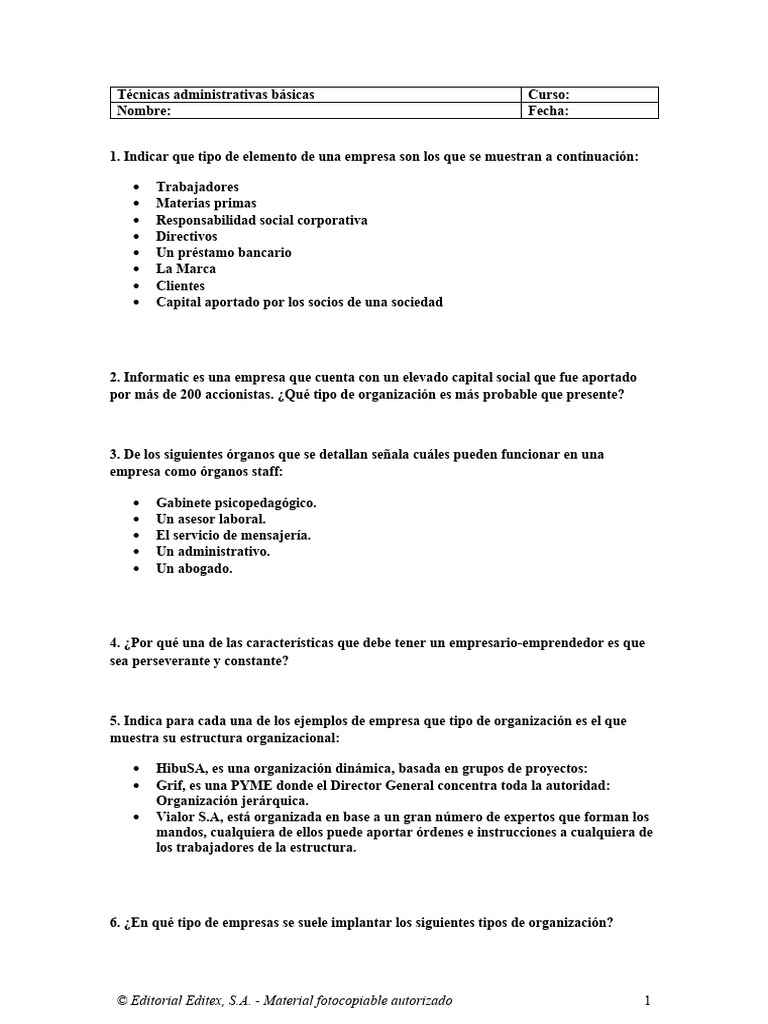 Repaso General Tema 1 Tab | PDF | Business | España