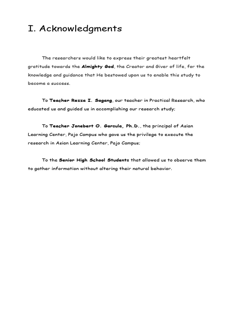 Acknowledgment | PDF