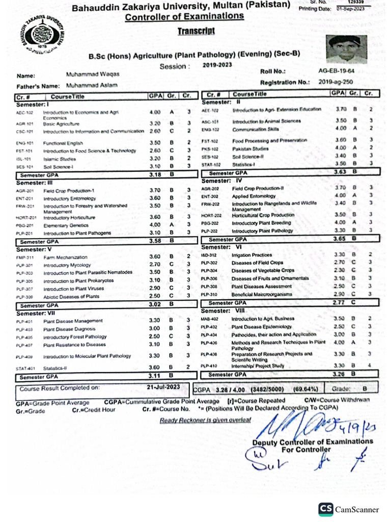 Grade Statement | PDF