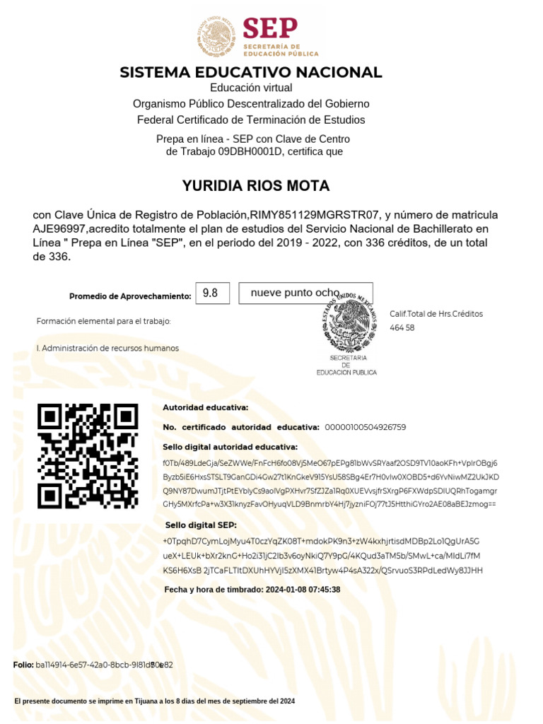 Yuridia Rios Mota PDF | PDF