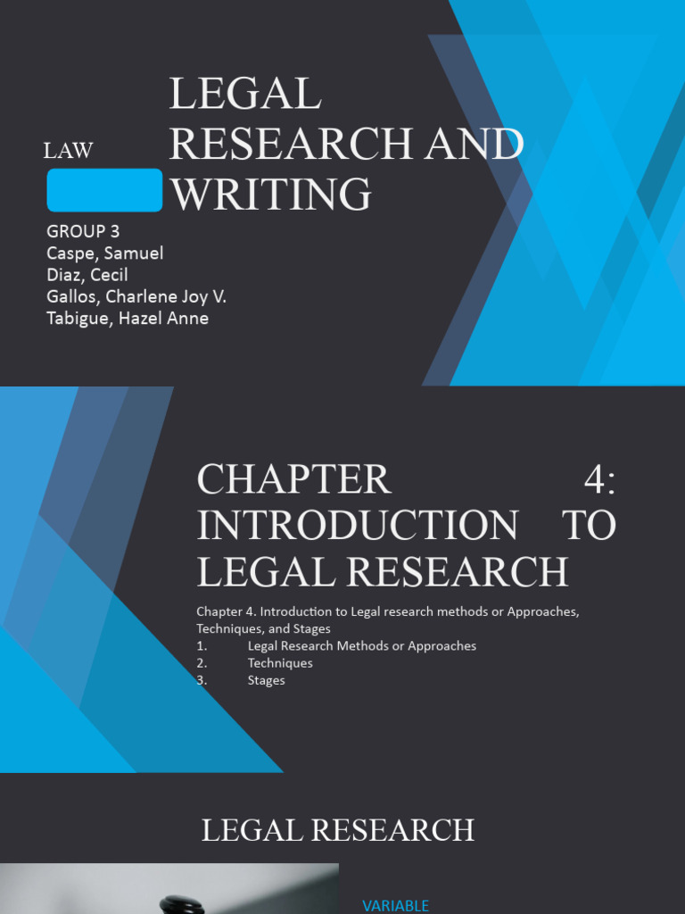 Legal Research Methods and Techniques | PDF | Methodology ...