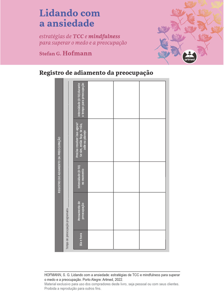Lidando Com A Ansiedade - Exercícios-16 | PDF | Ansiedade Lidando Com A Ansiedade - Exercícios-16 | PDF | Ansiedade