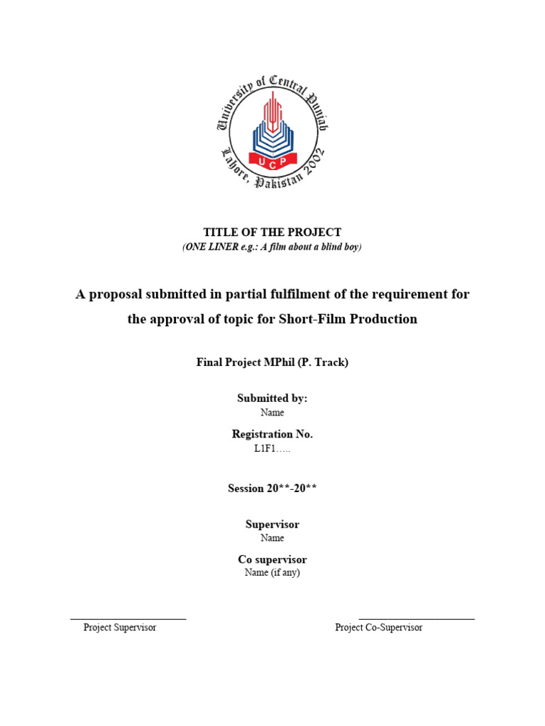 Mphil Proposal Film Template | PDF | Human Communication