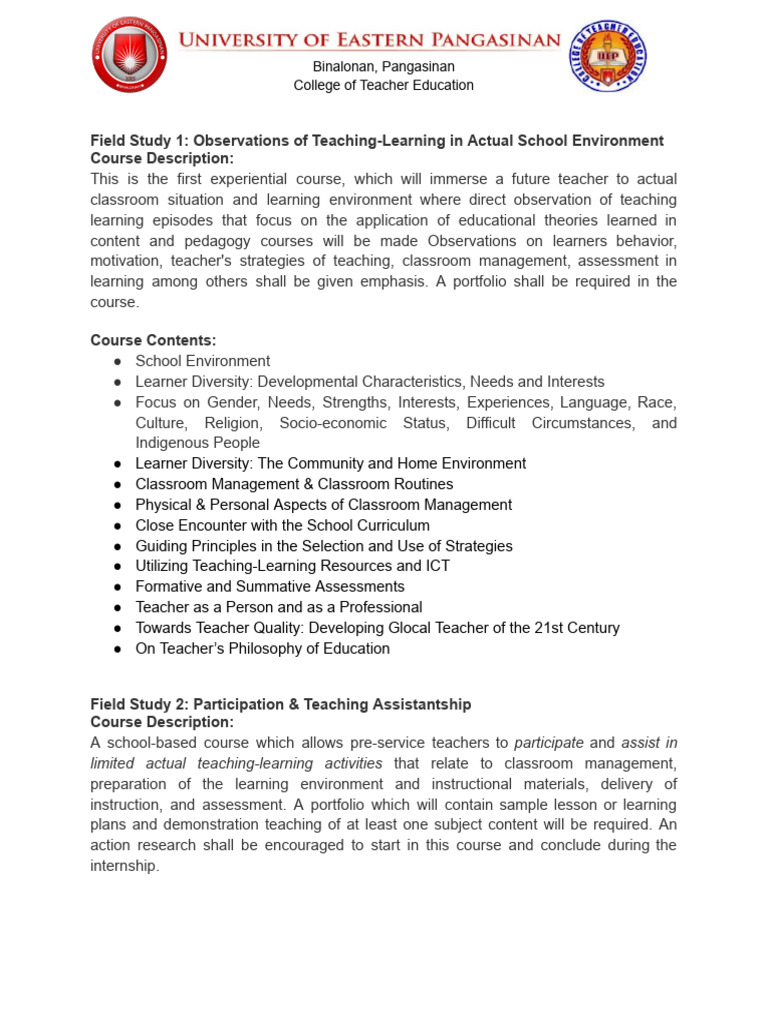Guidelines For Teaching Internship | PDF | Teachers | Classroom Management