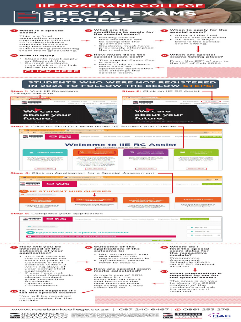 Special Exam Process Infographic | PDF