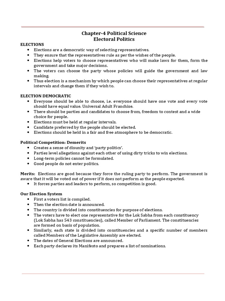 Ix Pol Sci CH 3 | PDF