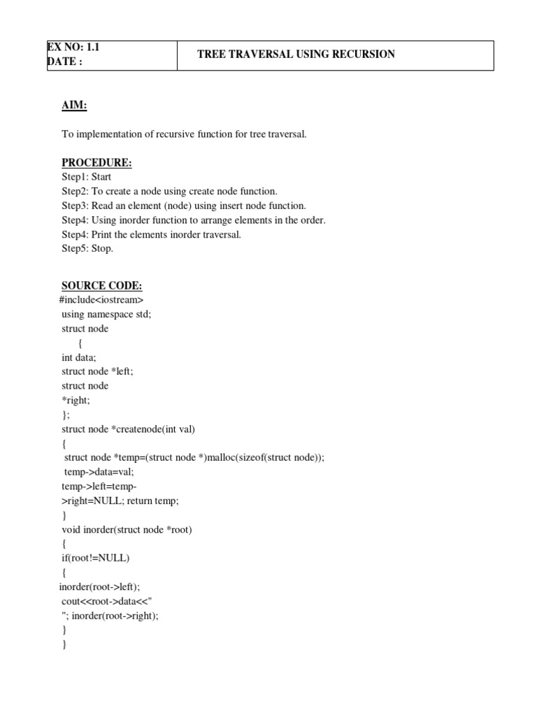 Recursive Tree Traversal and Fibonacci | PDF | Applied Mathematics ...