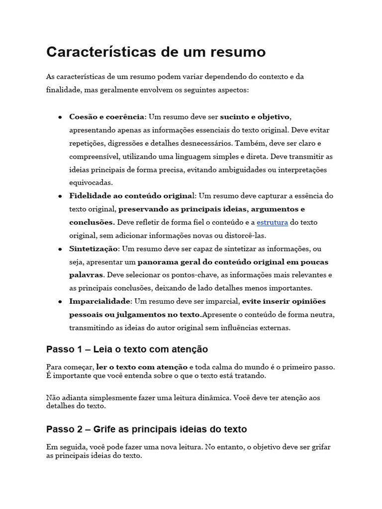 Como Fazer Um Resumo | PDF