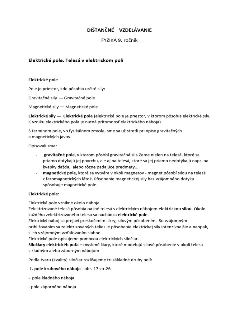 Distancne Fyzika.9.rocnik | PDF