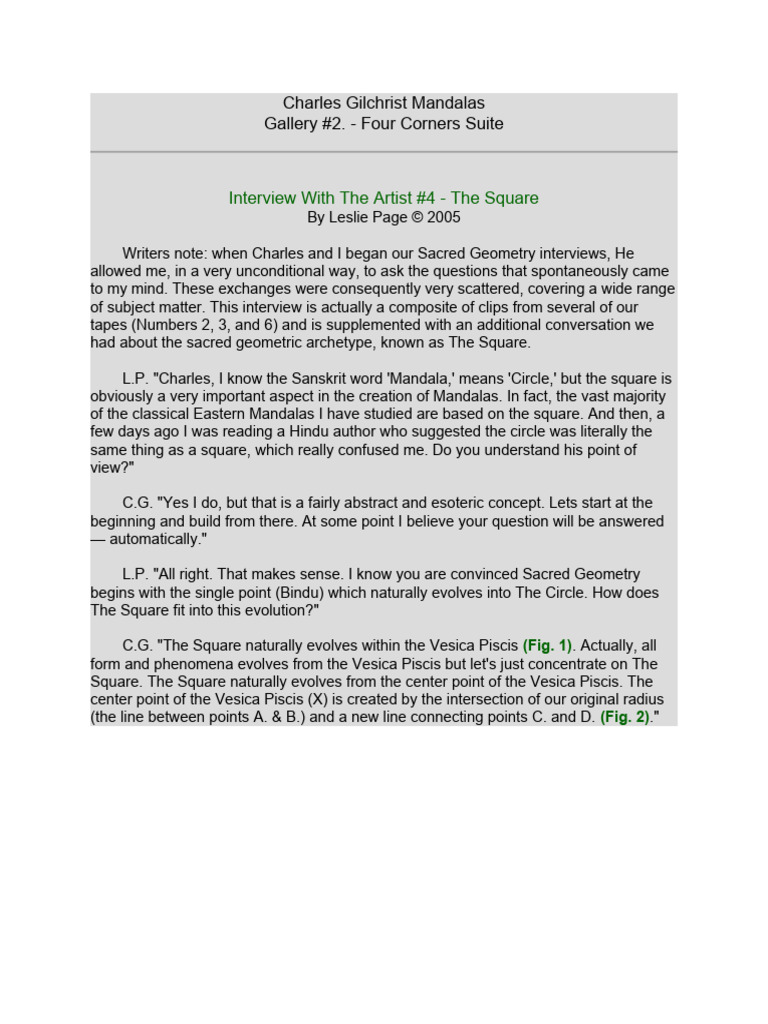 Charles Gilchrist Mandalas - The - Square | PDF | Circle | Mandala
