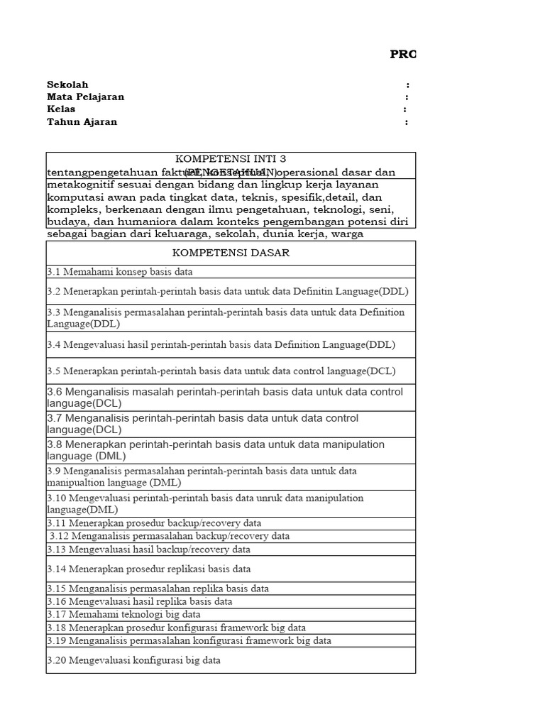 Prota Prosem Cipto Anugrah Final | PDF