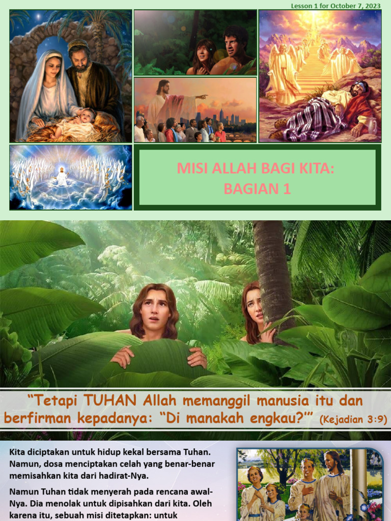 4q Lesson 1 - Misi Allah Bagi Kita - Bagian 1 | PDF