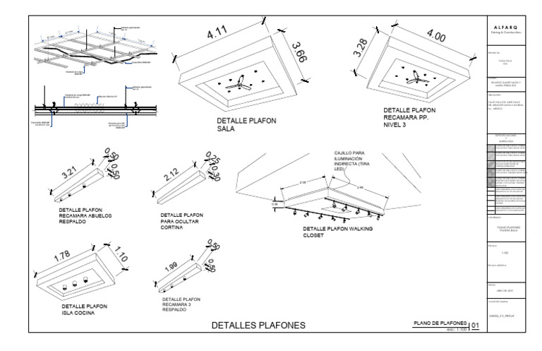 Plafon Detalles | PDF | Materiales de construcción | Materiales