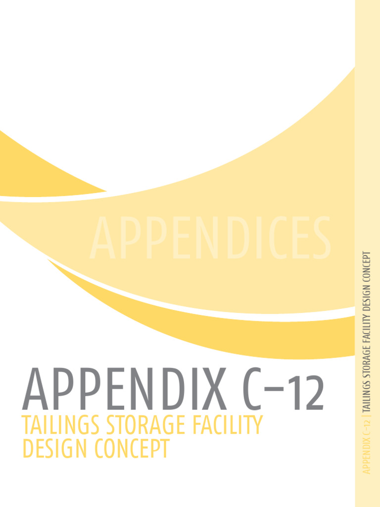 Draft Eis Jervois Base Metal Appendix C12 Tailings Storage Facility Design Concept | PDF ...