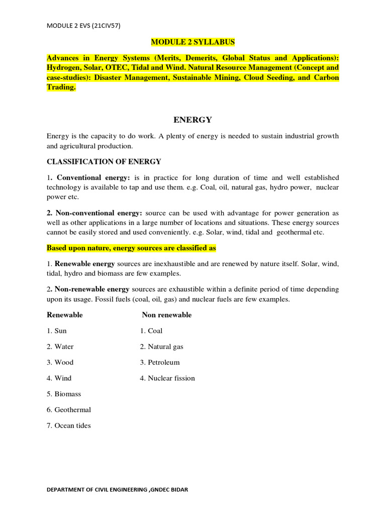 Module 2 Evs 21civ57 | PDF | Wind Turbine | Energy Development