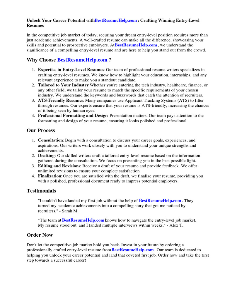 Craft Winning Entry-Level Resumes | PDF | Résumé | Digital Marketing