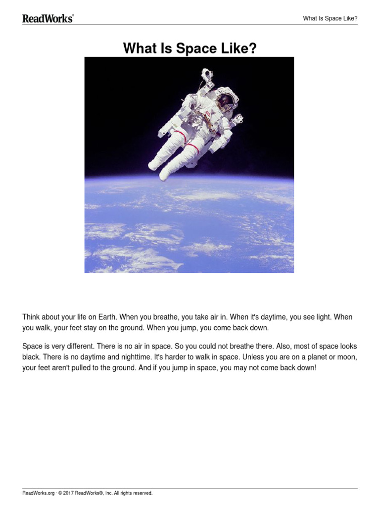 What Is Space Like | PDF
