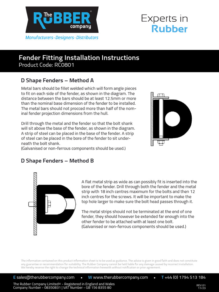 Fender Installation Guide | PDF | Screw | Metalworking