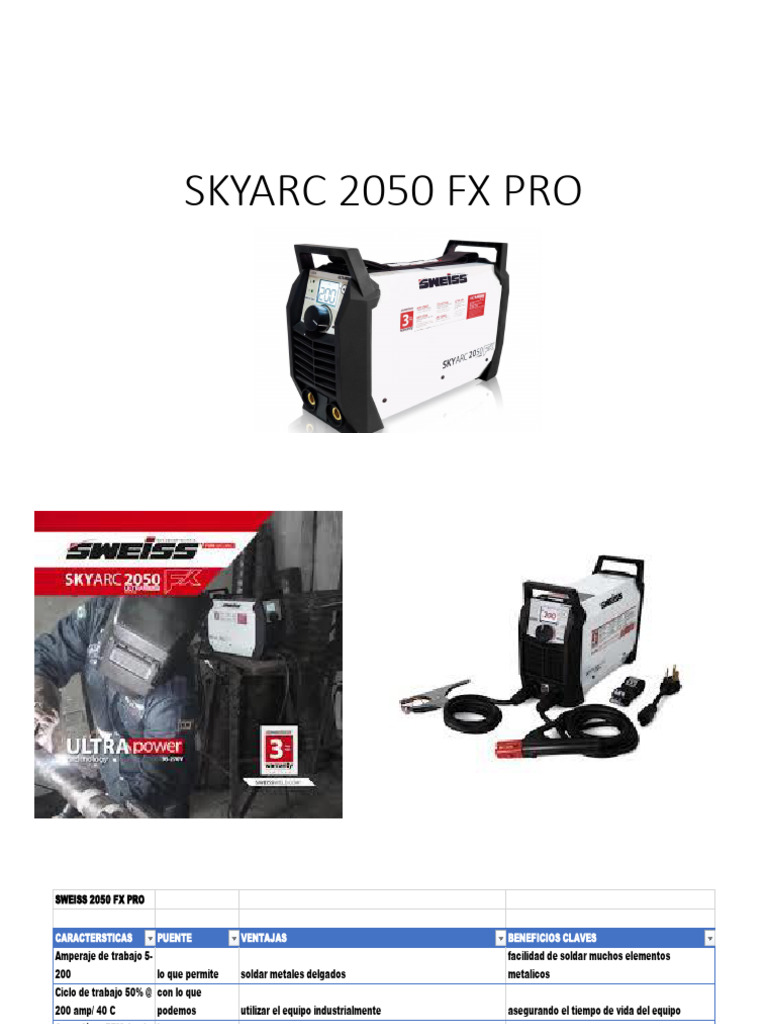 Skyarc 2050 FX Pro Venta | PDF