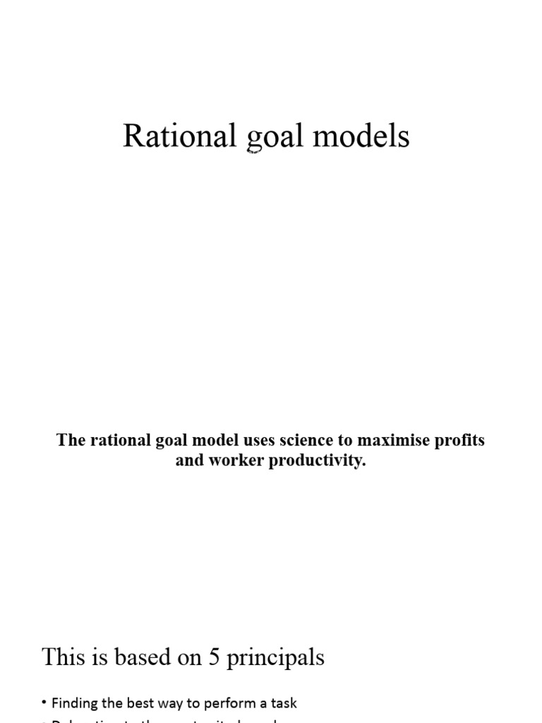 Rational Goals Model | PDF